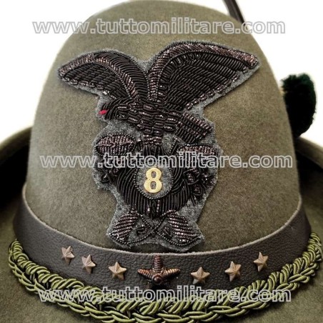 Cappello Alpino Storico 8 Reggimento Alpini Misure per Berretti e Baschi 54
